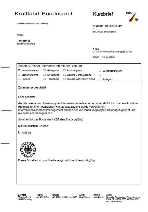 Zertifizierungen und Zertifikate AKDB